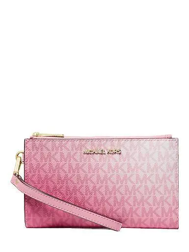 Michael Kors Jet Set Large Ombré Signature Logo Wristlet - Pink