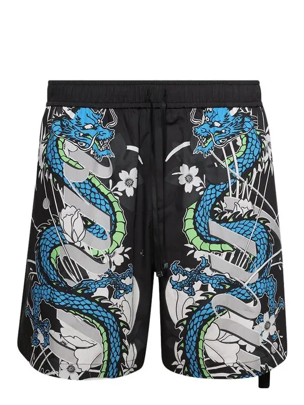 Amiri Dragon Print Shorts - Black