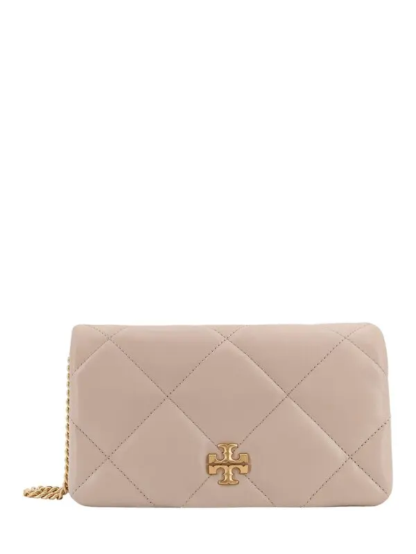 Tory Burch Kira Quilted Leather Crossbody Bag - Beige