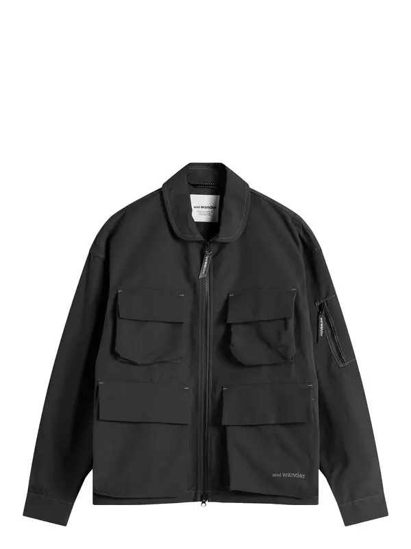 AND WANDER C/pe Twill Field Jacket - Black