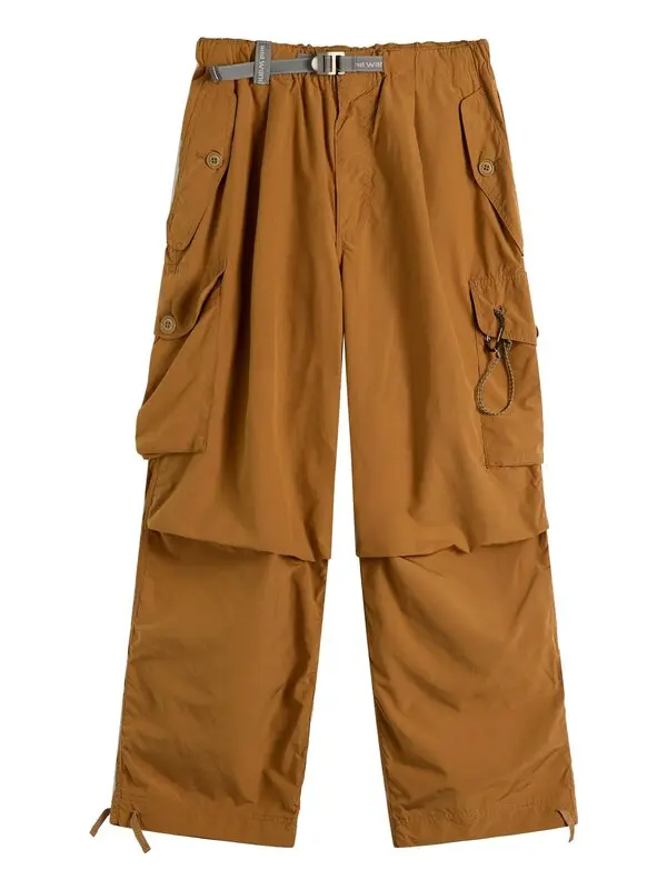 AND WANDER Oversized Cargo Trousers - Light Brown