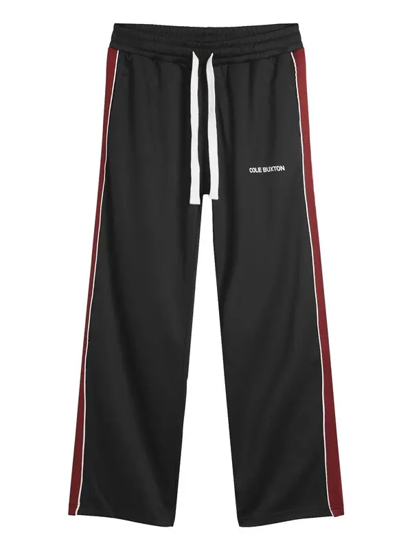 COLE BUXTON Contrast Tape Track Pant - Black/red