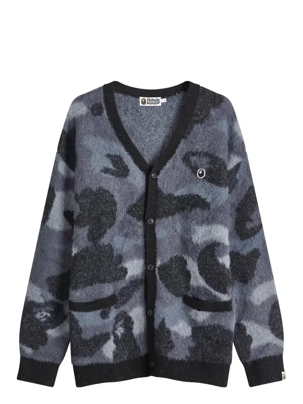 A BATHING APE Colour Camo Cardigan - Black