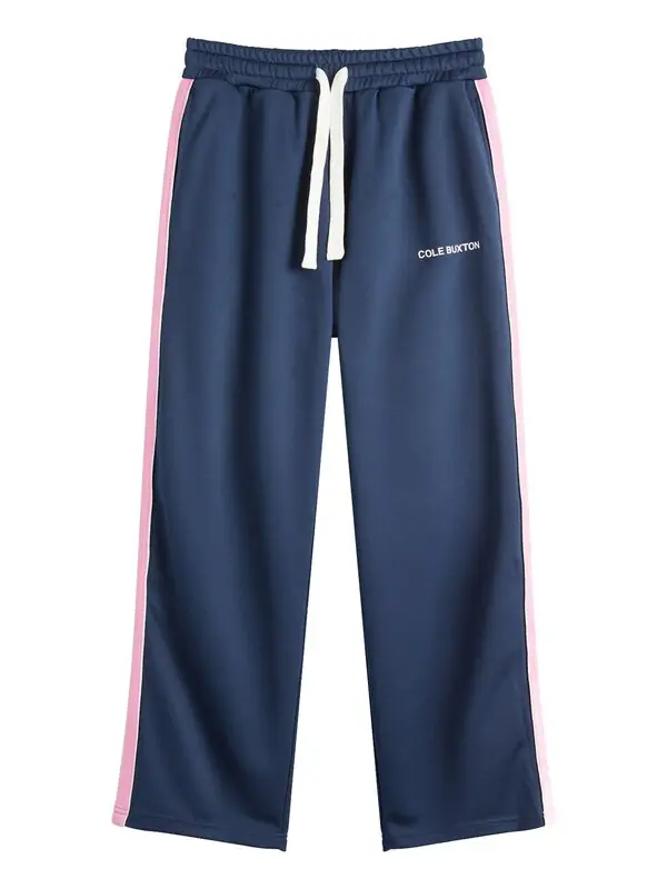COLE BUXTON Contrast Tape Track Pant - Blue/pink