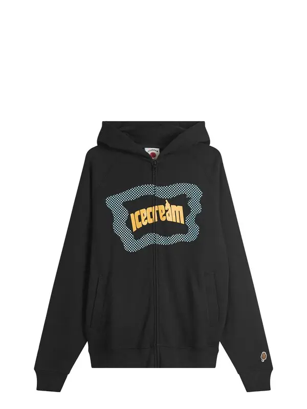 ICECREAM Block Logo Zip Hoodie - Black