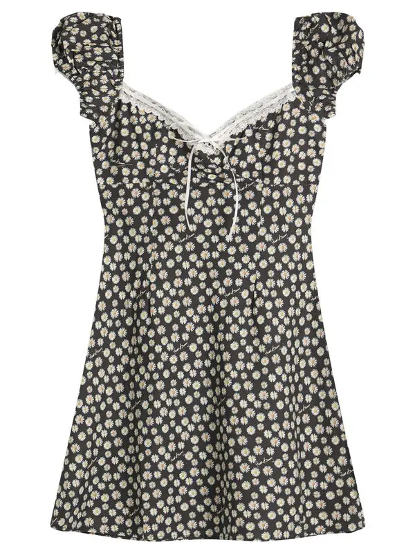 HOUSE OF SUNNY Ditsy Daisy Mini Dress - Multi