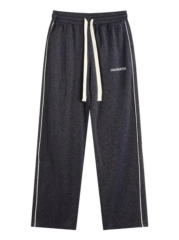 COLE BUXTON Glitter Piped Track Pant - Navy