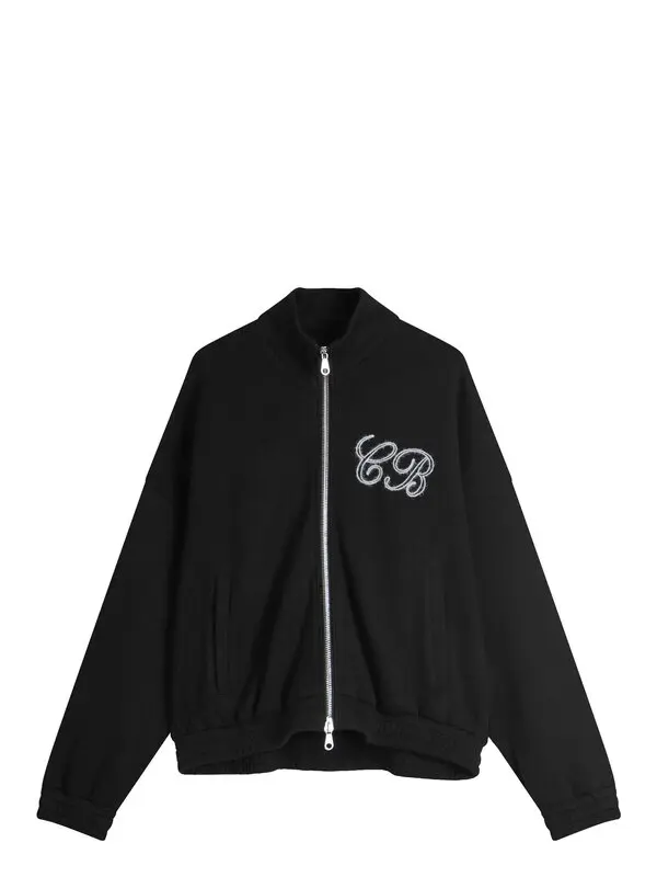 COLE BUXTON Knitted Track Jacket - Black
