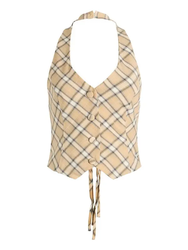 HOUSE OF SUNNY Sloane Check Waistcoat - Multi