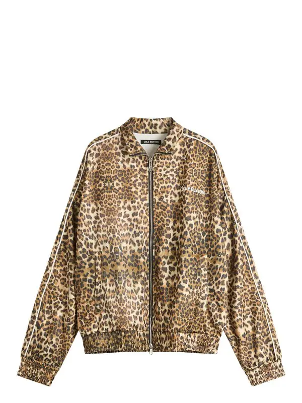 COLE BUXTON Piped Track Jacket - Leopard