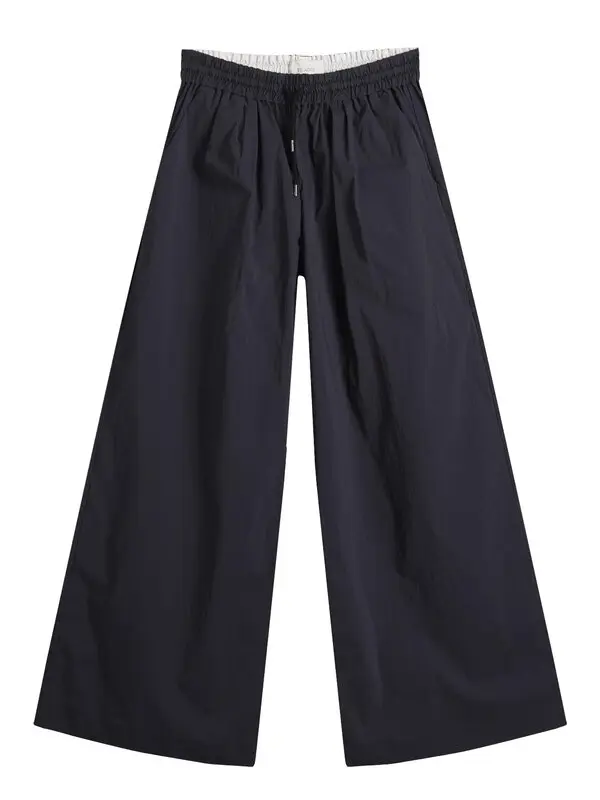 ST. AGNI Everyday Drawstring Wide Leg Trousers - Dark Ink