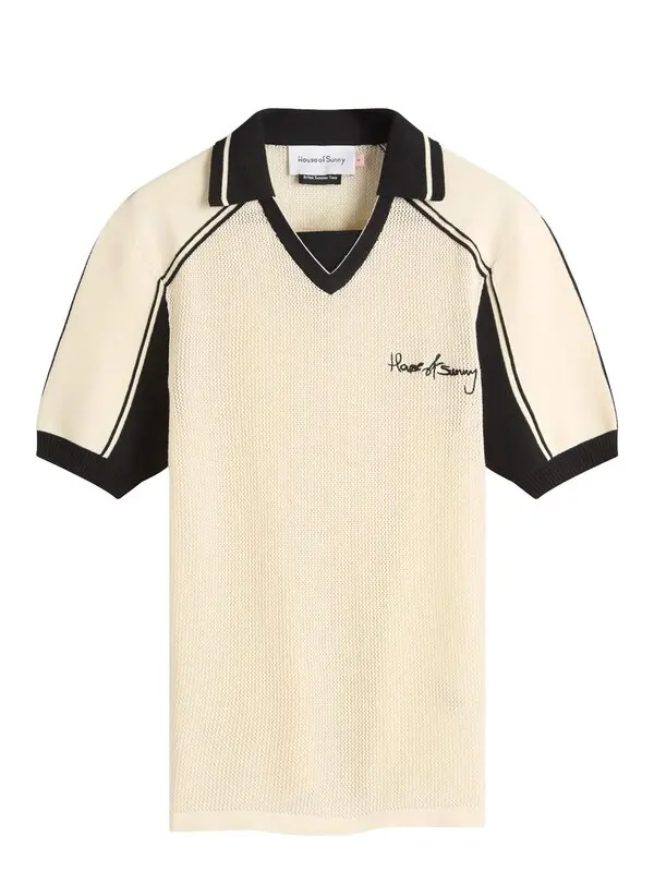 HOUSE OF SUNNY Keepers Knit Polo - Oat