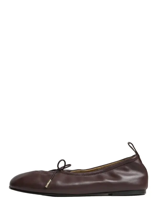 ALOHAS Rosalind Leather Ballet Pumps - Brown