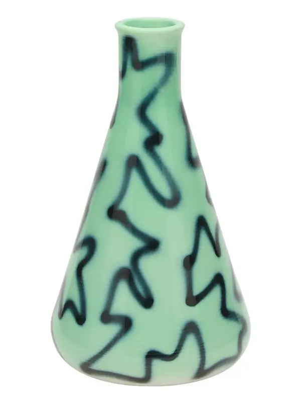 FRIZBEE CERAMICS Erlenmeyer Jug - Green Pizza