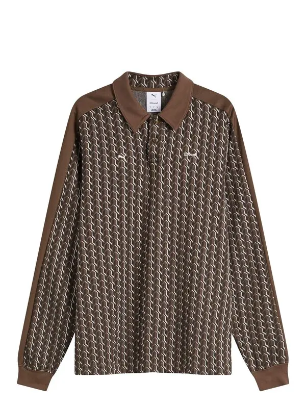 PUMA X Jjjjound T7 Long Sleeve Polo - Chocolate