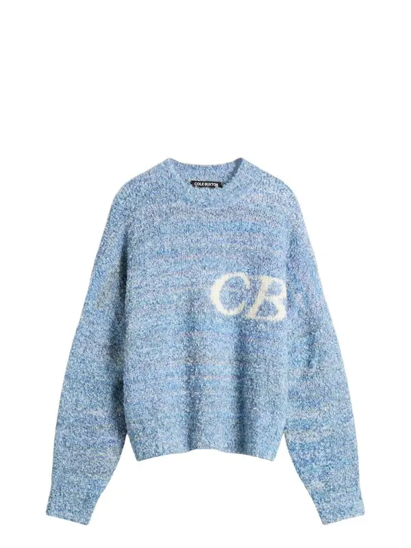 COLE BUXTON Boucle Logo Sweatshirt - Blue