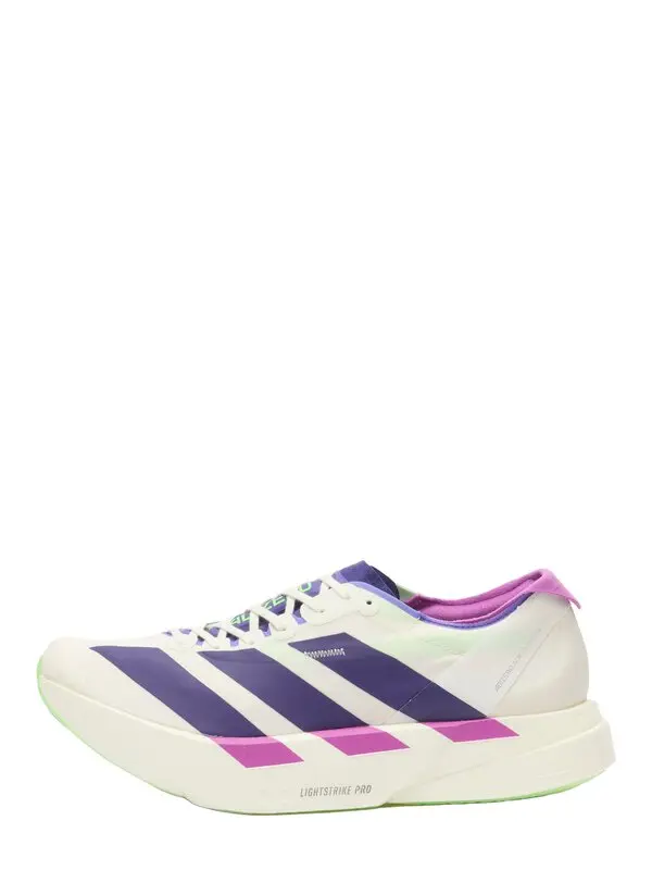 ADIDAS RUNNING Adizero Adios Pro 4 Sneaker - White/collegiate Purple/lime Burst