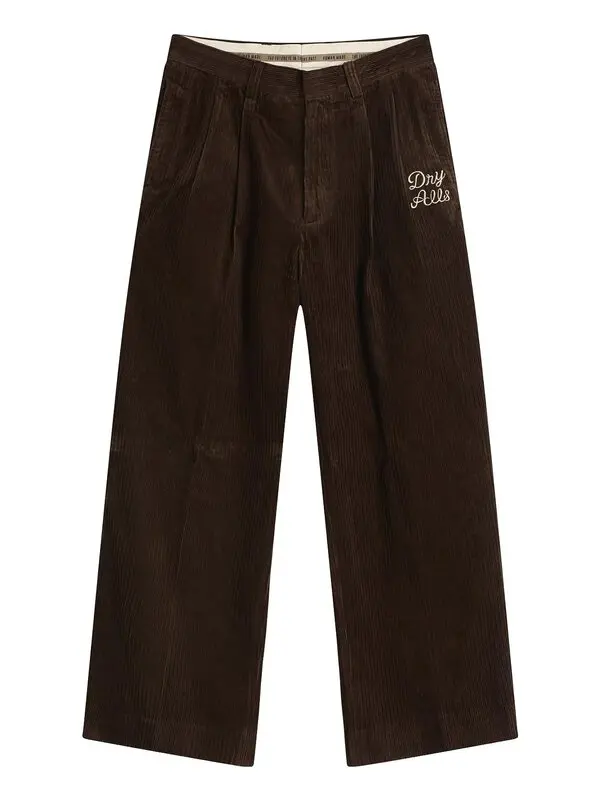 HUMAN MADE Corduroy Pleated Trousers - Brown