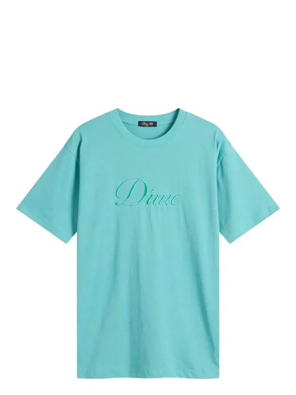 DIME Cursive T-shirt - Vintage Teal
