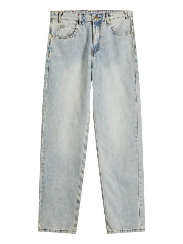 BUTTER GOODS Straight Leg Denim Jeans - Distressed Light Blue