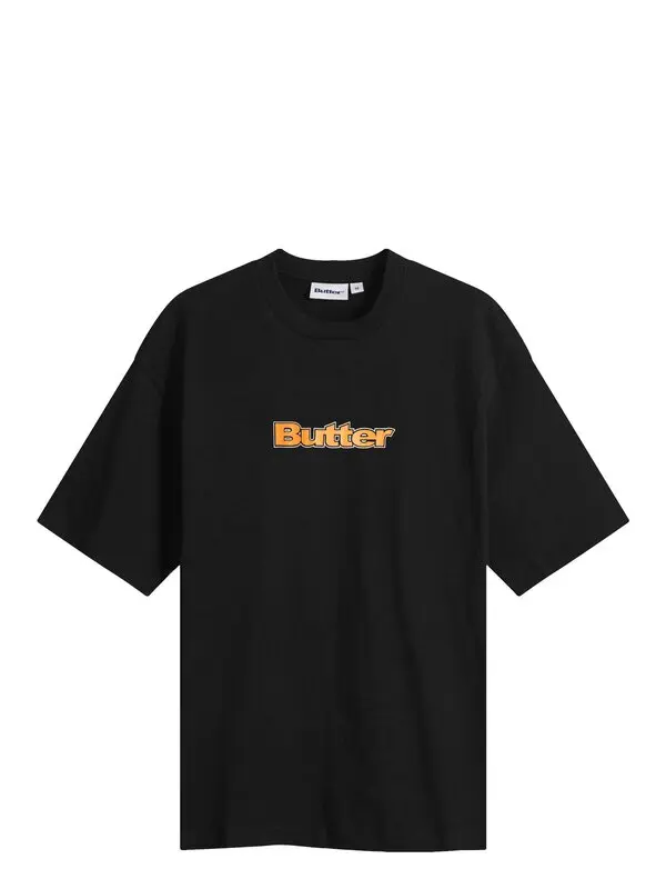 BUTTER GOODS Outline Logo T-shirt - Black