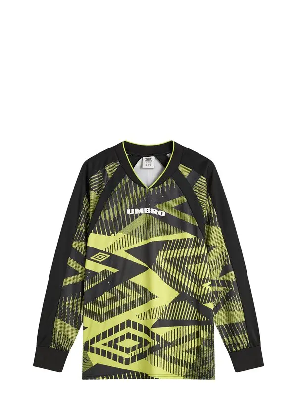 UMBRO Printed Long Sleeve Jersey - Bright Chartreuse