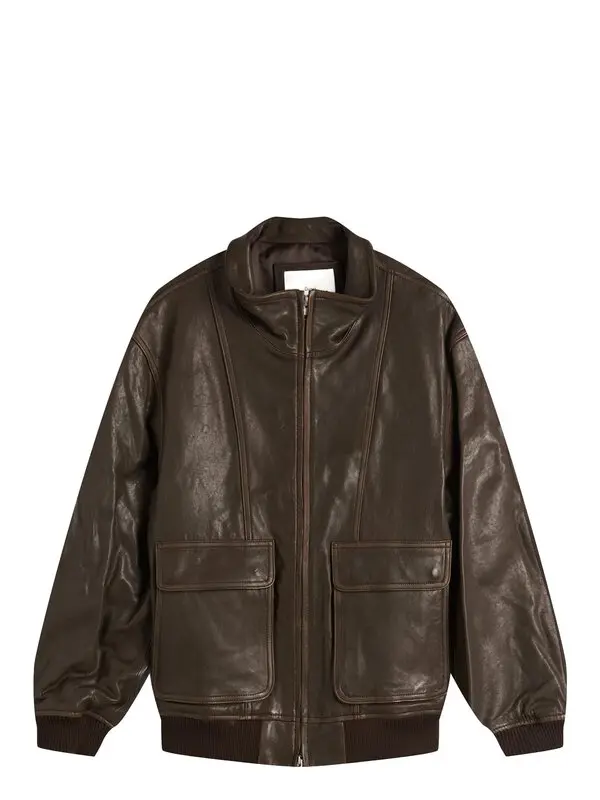 DUNST Leather Jacket - Dark Brown