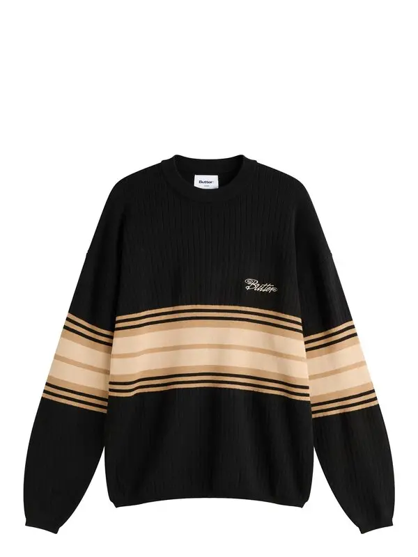 BUTTER GOODS Crest Knit Jumper - Black