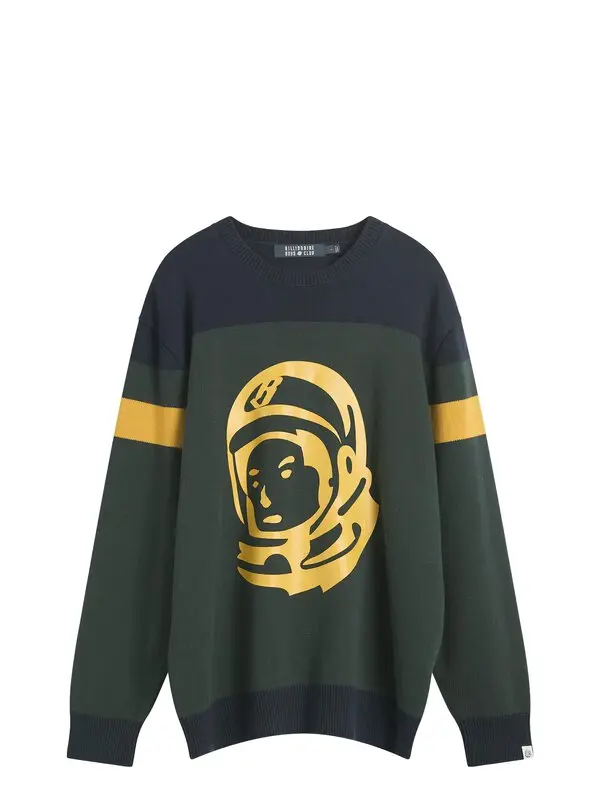 BILLIONAIRE BOYS CLUB Astro Panelled Knit Jumper - Dark Green