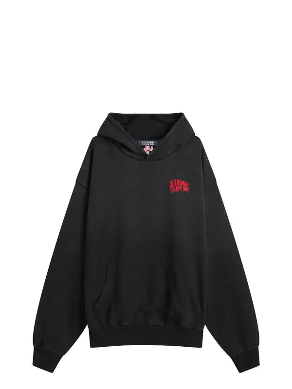 BILLIONAIRE BOYS CLUB Arch Logo Oversized Hoodie - Washed Black