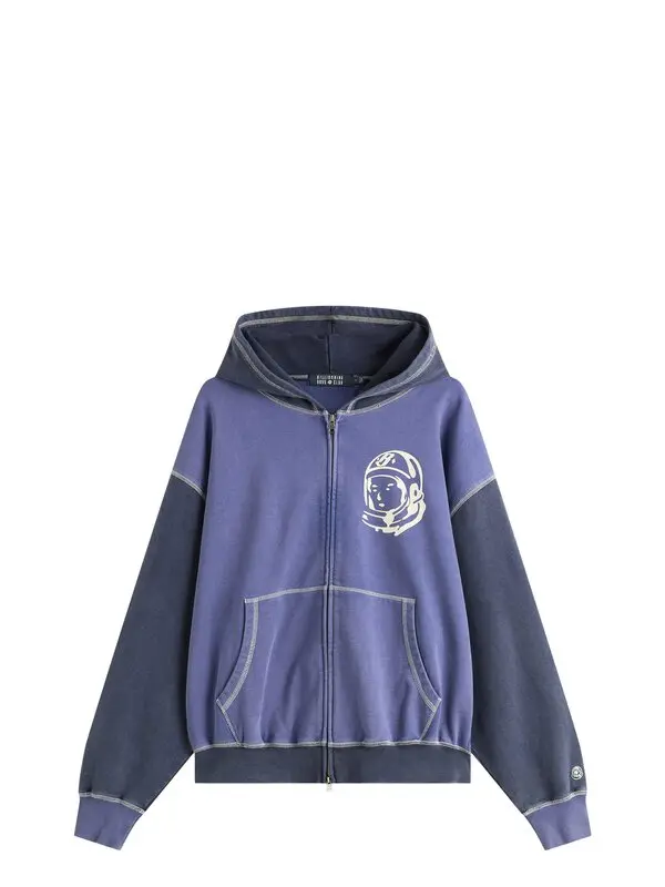 BILLIONAIRE BOYS CLUB Oversized College Zip Hoodie - Indigo