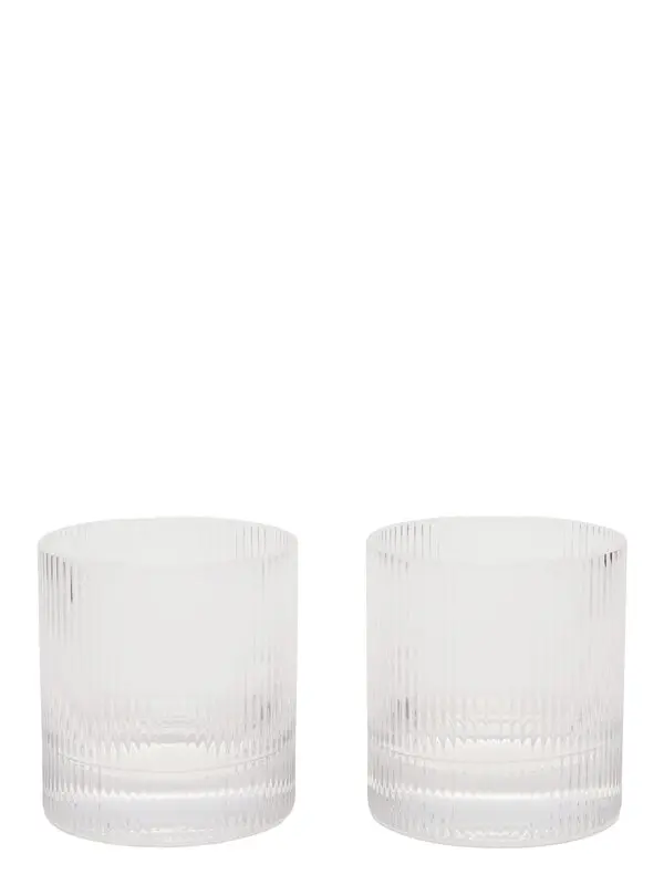 FERM LIVING Ripple Tumbler Glasses Set Of 2 - Clear