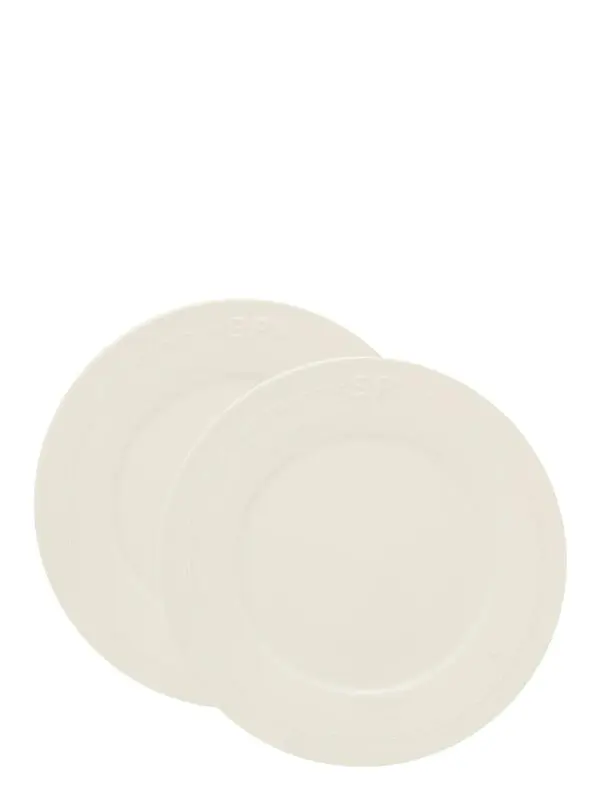 SERVICE PROJECTS Métier Embossed Dinner Plate Set Of 2 - White