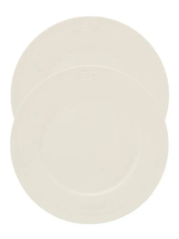 SERVICE PROJECTS Métier Embossed Lunch Plate Set Of 2 - White