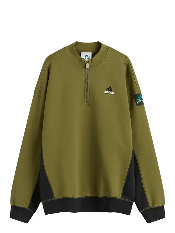 Adidas Eqt Half Zip Fleece - Focus Olive/black