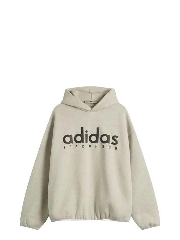 ADIDAS X FOG Adidas X Fear Of God Heather Cotton Fleece Hoodie - Medium Grey Heather