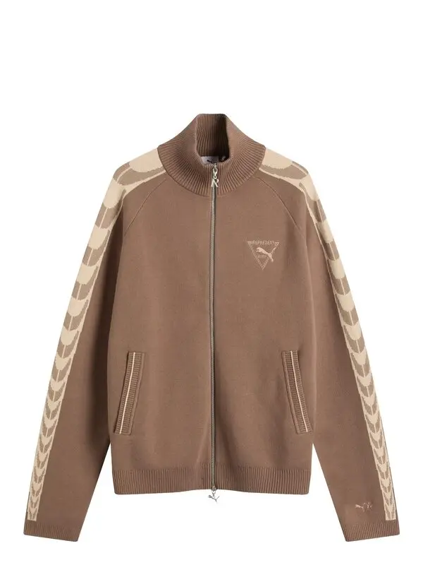 PUMA X Represent T7 Knit Track Jacket - Pine Bark
