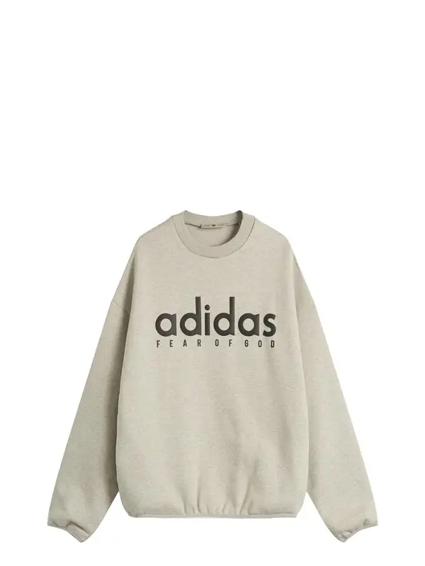 ADIDAS X FOG Adidas X Fear Of God Athletics Cotton Fleece Crew Sweatshirt - Medium Grey Heather