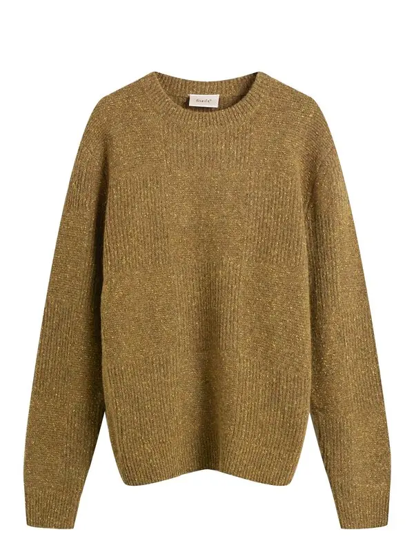 FORET Orbit Jacquard Donegal Jumper - Army