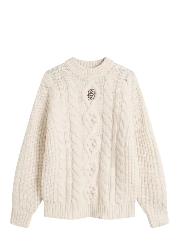 Drole De Monsieur Cable Knit Jumper - Off White