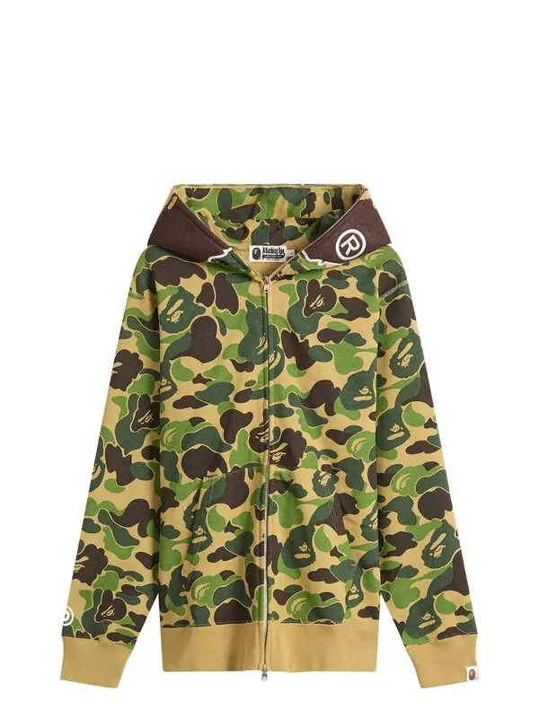 A BATHING APE Abc Camo 2nd Ape Zip Hoodie - Green