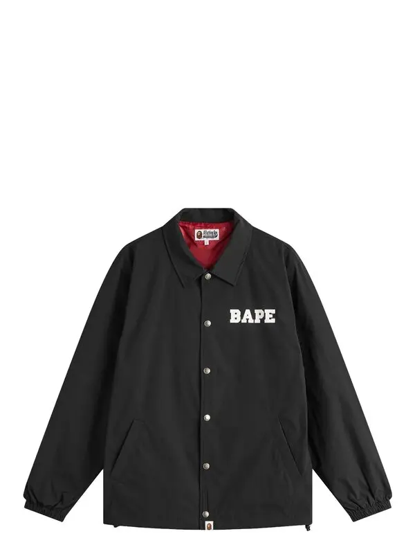 A BATHING APE College Coach Jacket - Black