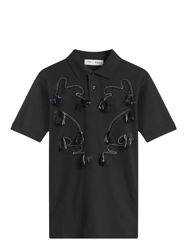 Toga Embroidery Polo Shirt - Black