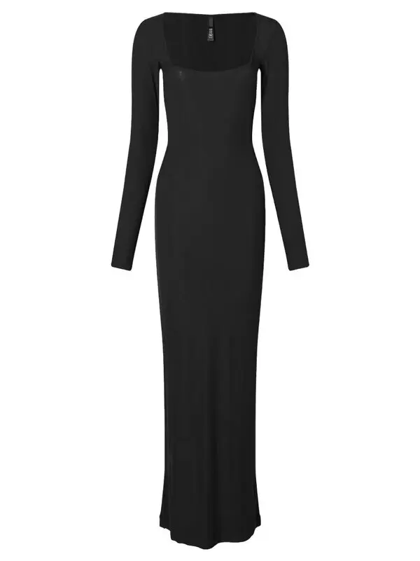 SKIMS Soft Lounge Long Sleeve Maxi Dress - Onyx