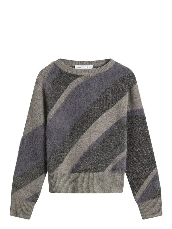 Toga Regimental Knit Pullover - Grey