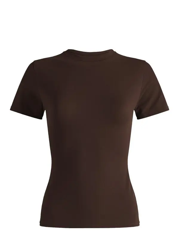 SKIMS Fits Everybody Short Sleeve T-shirt - Cocoa