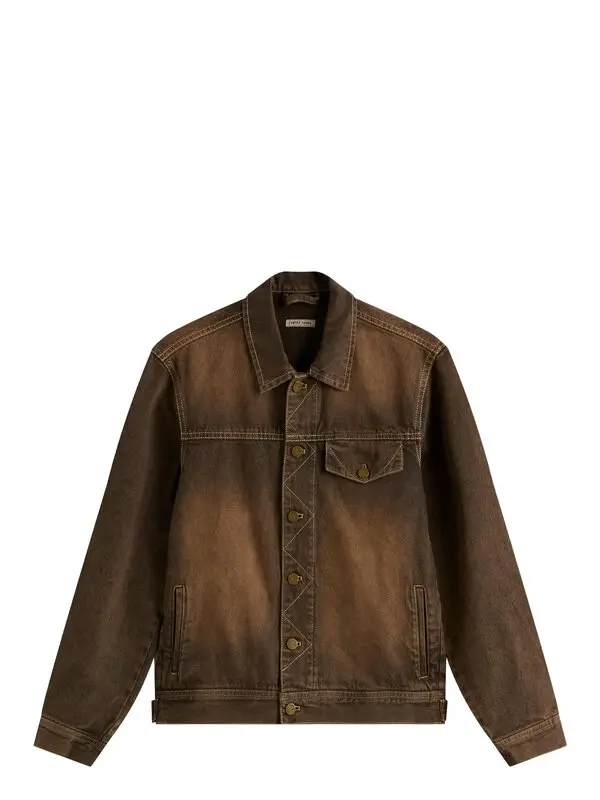 CARTER YOUNG Arch Denim Jacket - Brown Overdye