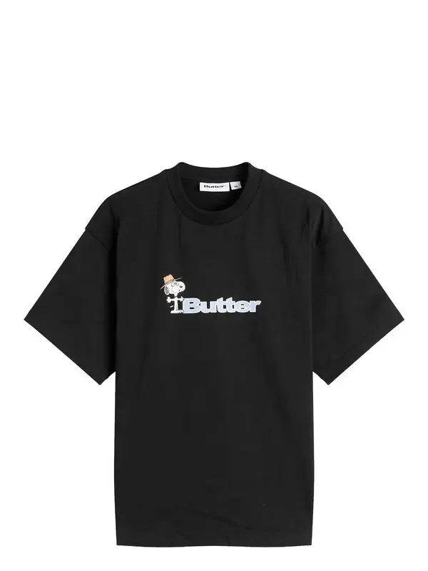 BUTTER GOODS X Peanuts Spike Logo T-shirt - Black