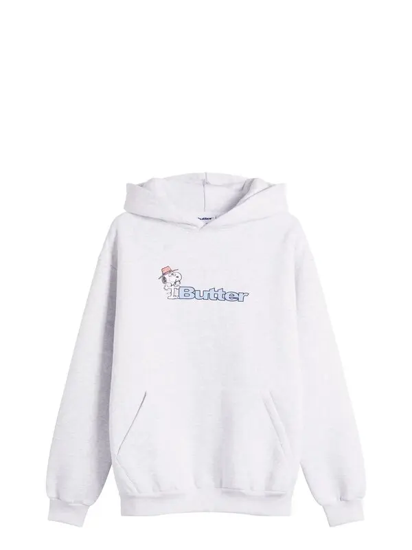 BUTTER GOODS X Peanuts Spike Logo Hoodie - Ash