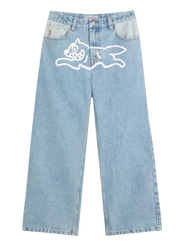 ICECREAM Running Dog Double Scoop Denim Pant - Heavy Wash Blue
